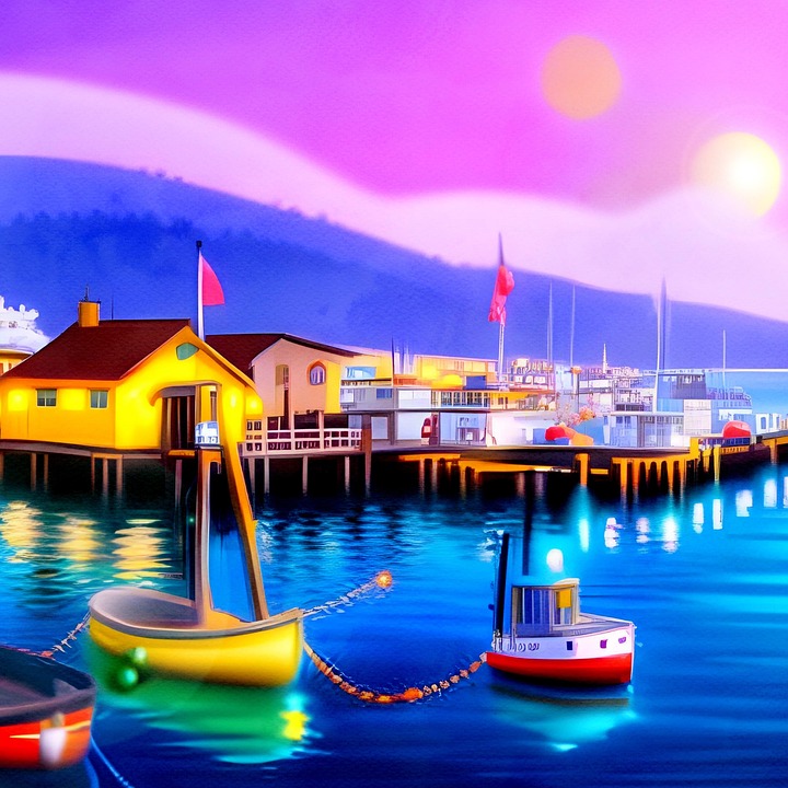 Download Sea, Wharf, Boats. Royalty-Free Stock Illustration Image - Pixabay