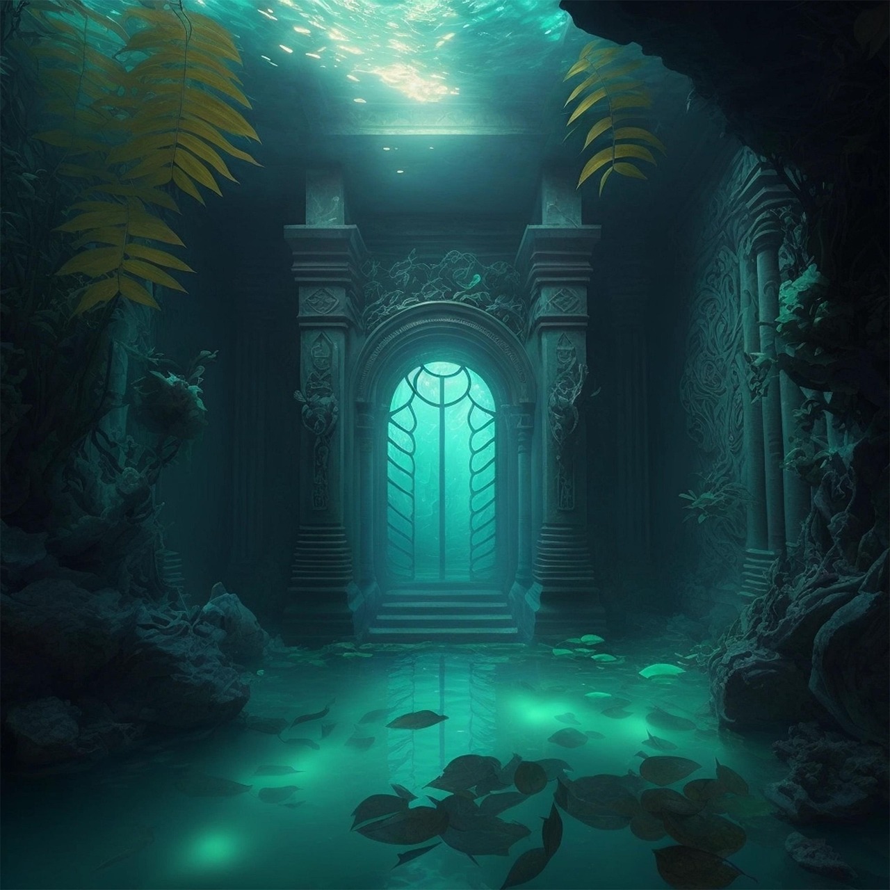 Download Underwater, Temple, Sea. Royalty-Free Stock Illustration Image ...