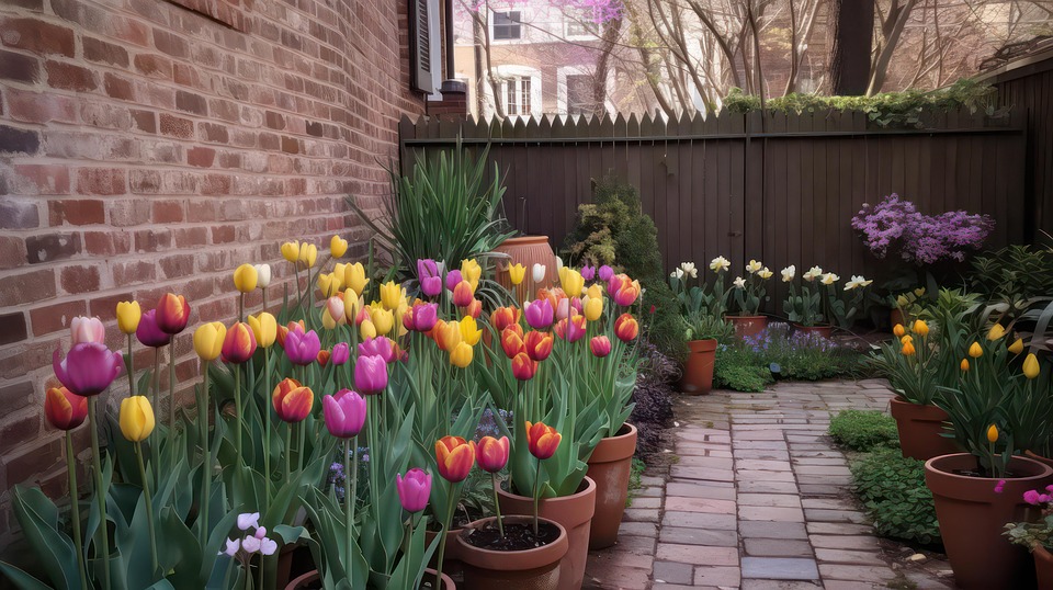 Tulip Garden Spring Tulips Urban - Free image on Pixabay