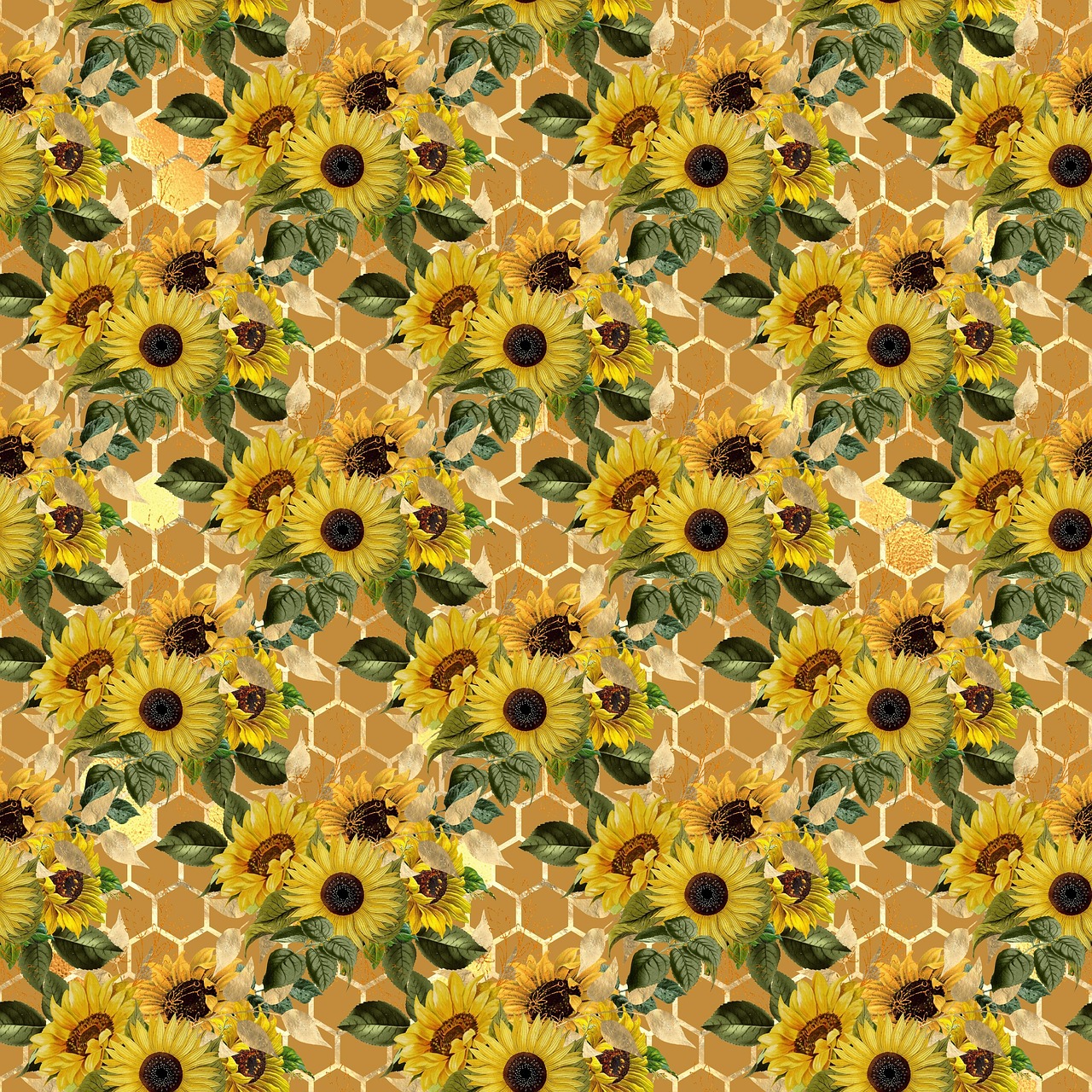 Download Sunflowers, Print, Pattern. Royalty-Free Stock Illustration ...
