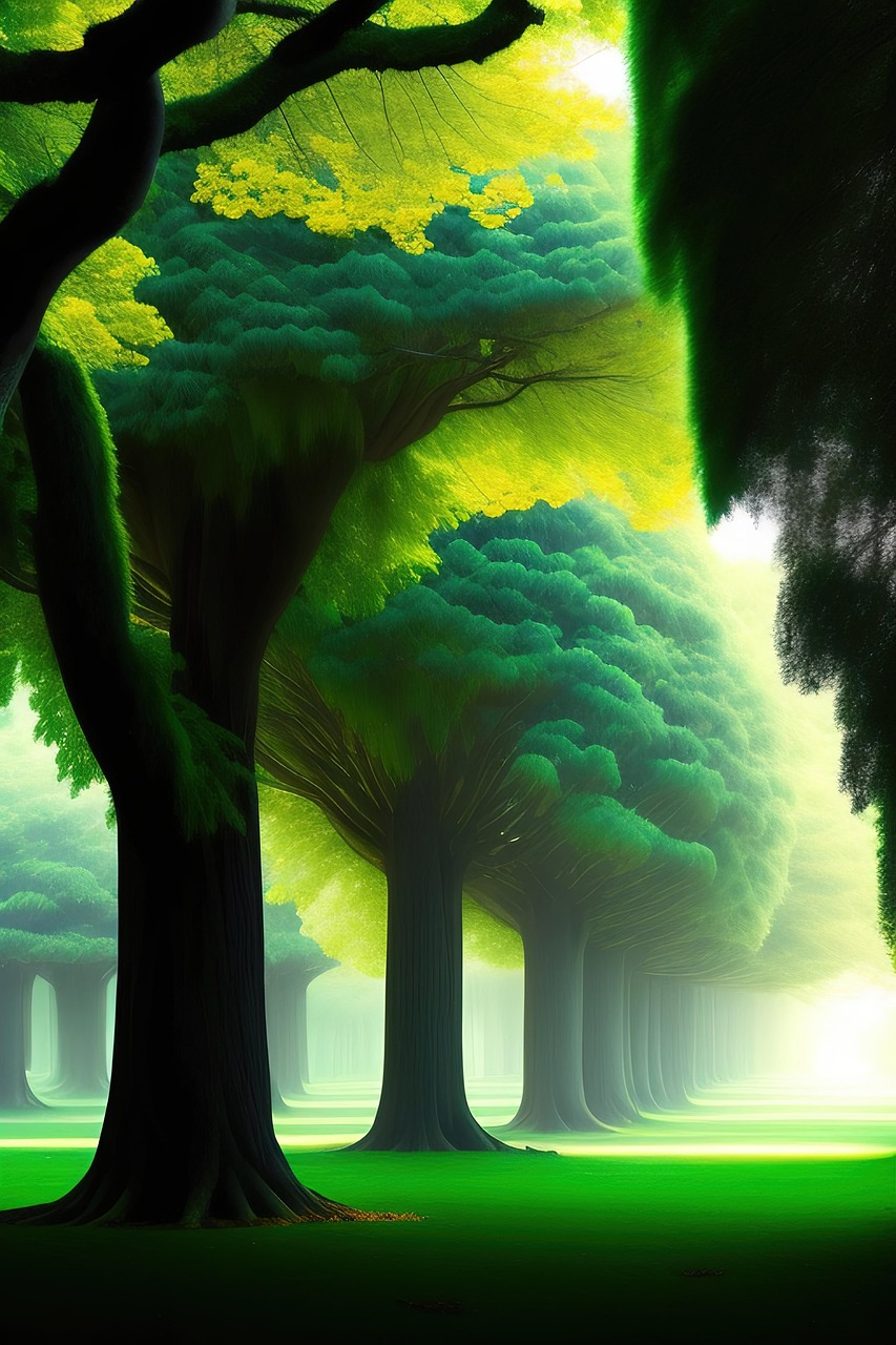 Download Ai Generated, Trees, Forest. Royalty-Free Stock Illustration ...