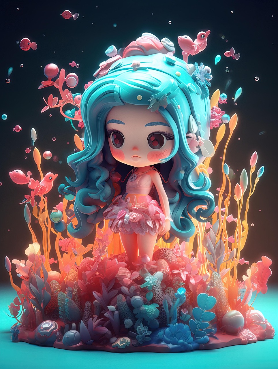 Download Girl, Doll, Sea. Royalty-Free Stock Illustration Image - Pixabay