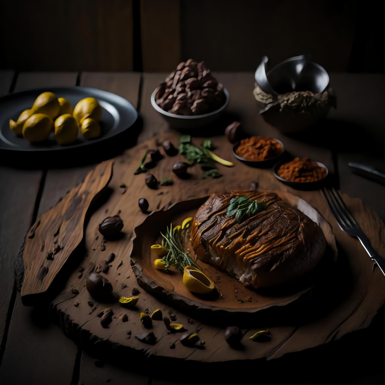 Dark Food Photography Meat