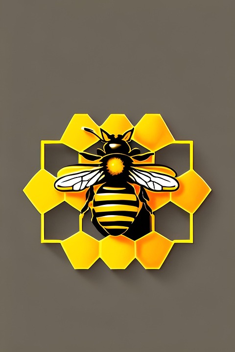 Logo Bee Honeycomb - Free image on Pixabay