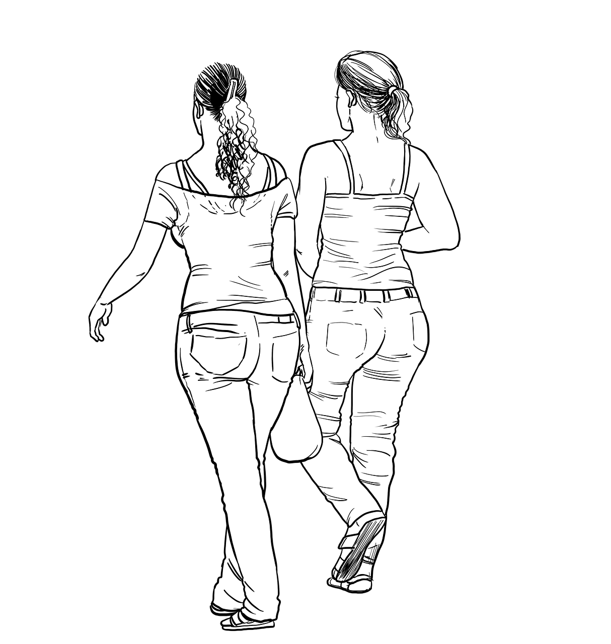 Filles Femmes En Marchant - Image gratuite sur Pixabay - Pixabay