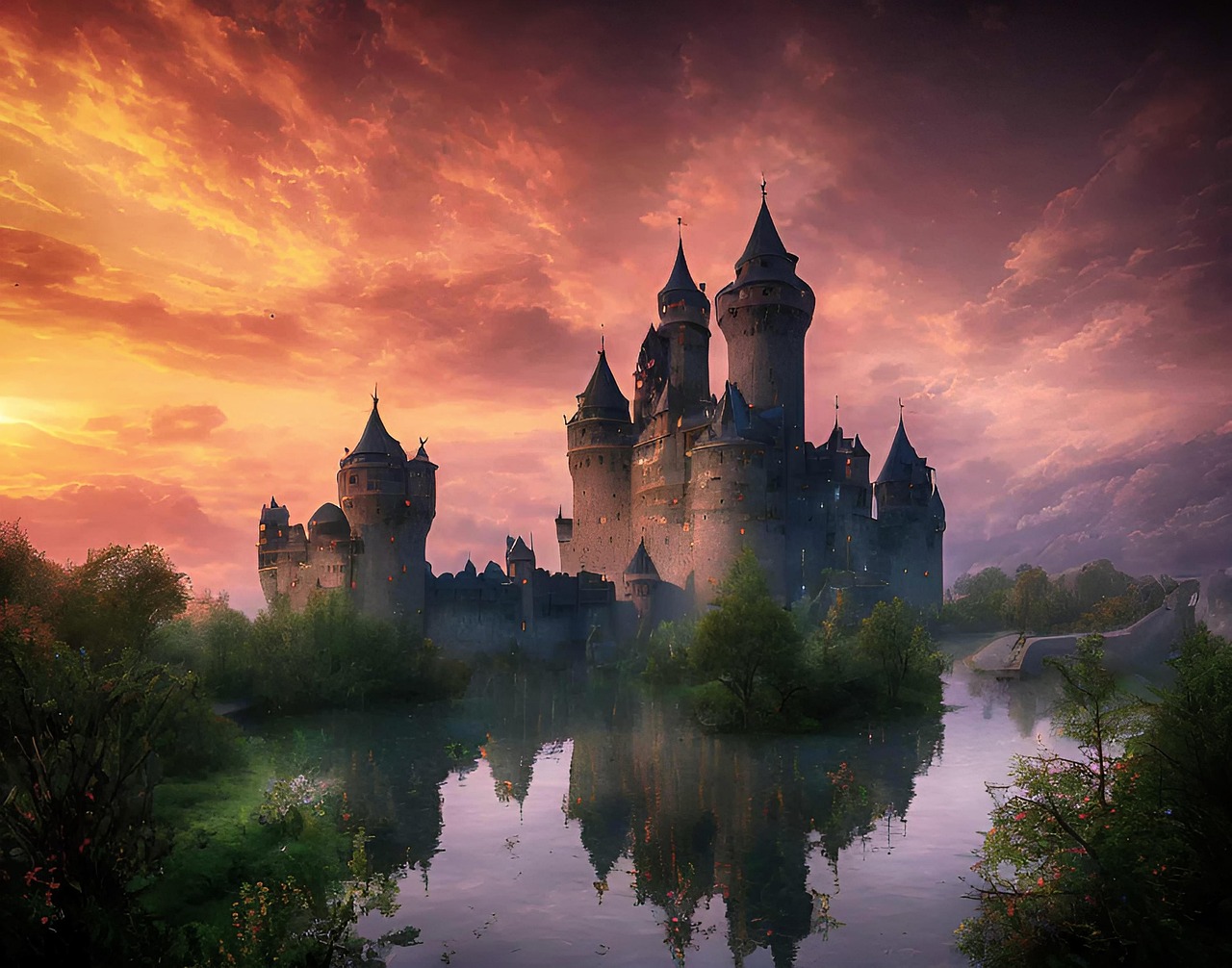 Download Castle, Fortress, Landscape. Royalty-Free Stock Illustration ...
