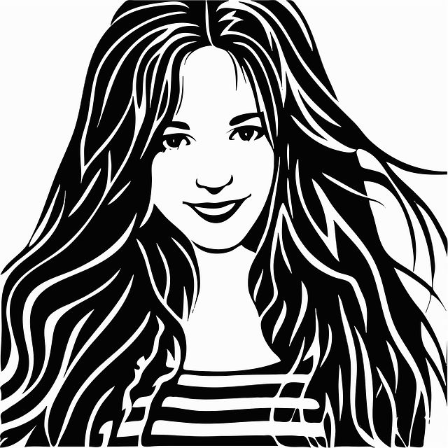 女士 微笑 线条艺术 - 免费矢量图形Pixabay