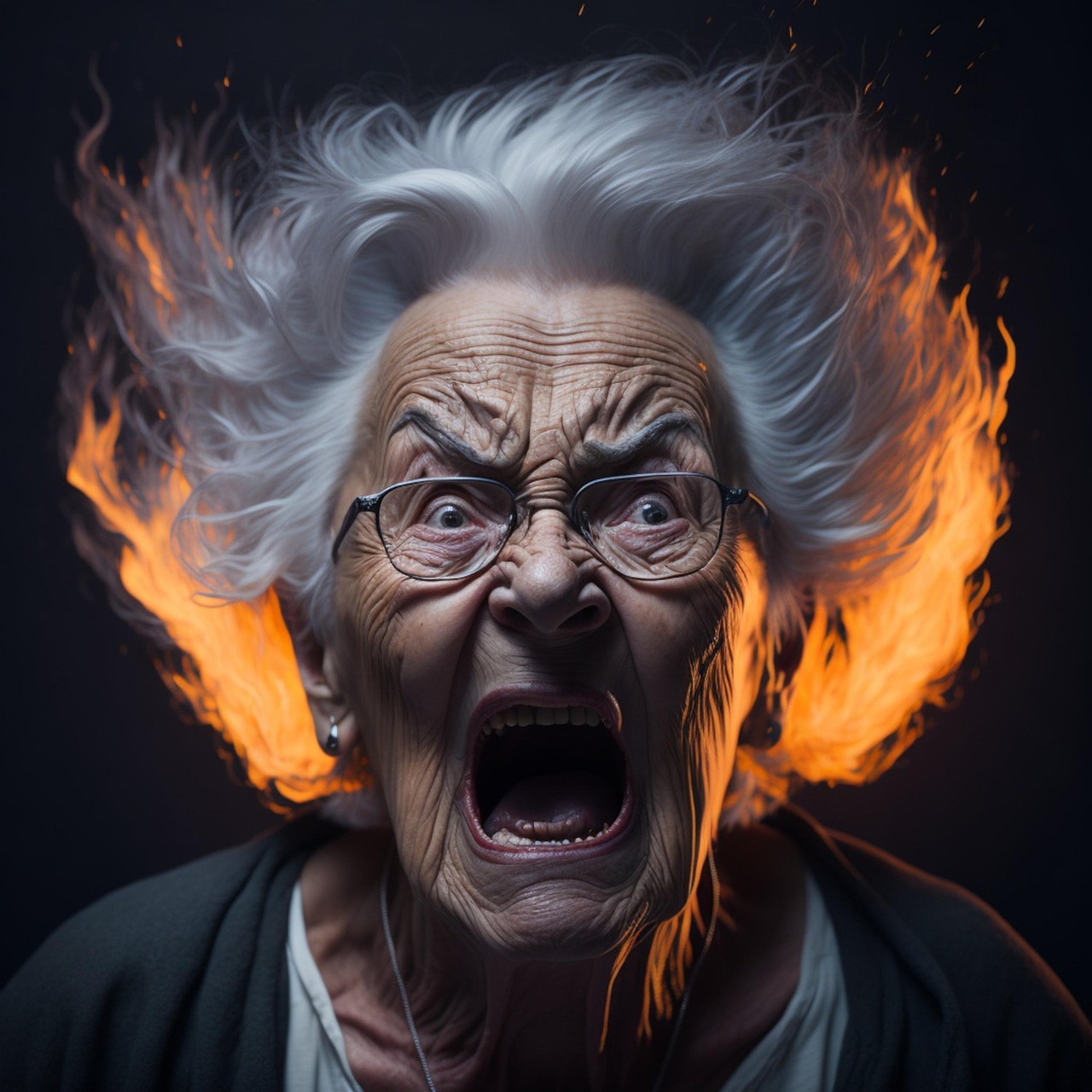 Old Woman Screaming Portrait - Free image on Pixabay