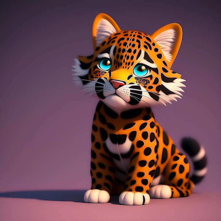 Download Ai Generated, Leopard, Kitten. Royalty-Free Stock Illustration ...