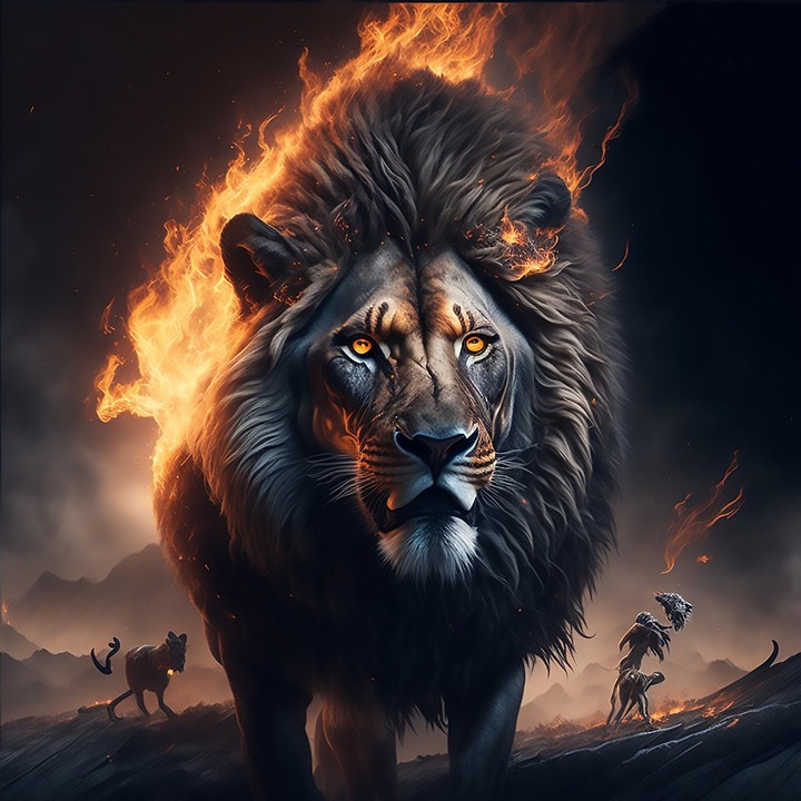 Download Ai Generated, Lion, Burn. Royalty-Free Stock Illustration ...