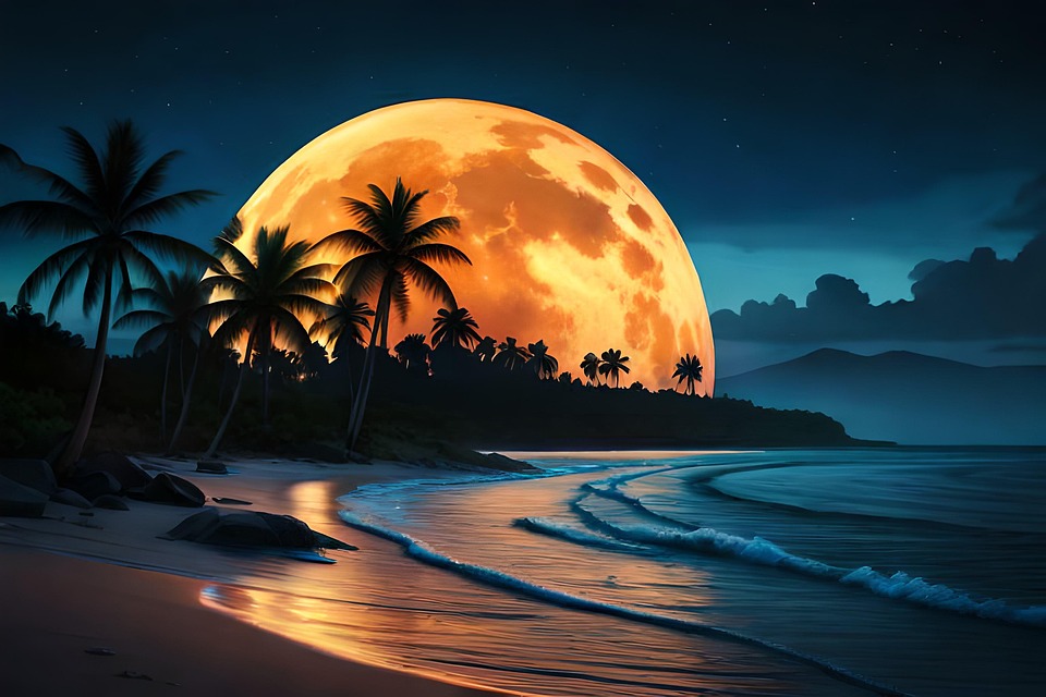 Moon Trees Beach - Free photo on Pixabay - Pixabay
