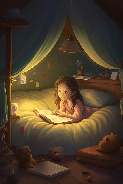 Cartoon Girl Going To Bed