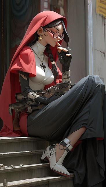 Nun Weapon Machine Gun Monster - Free image on Pixabay