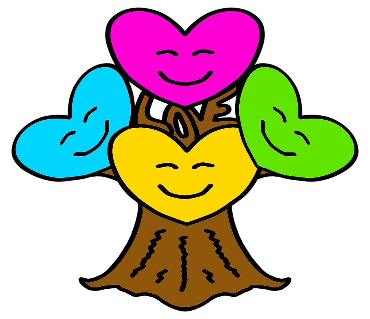 Download Colorful, Heart, Tree. Royalty-Free Stock Illustration Image ...