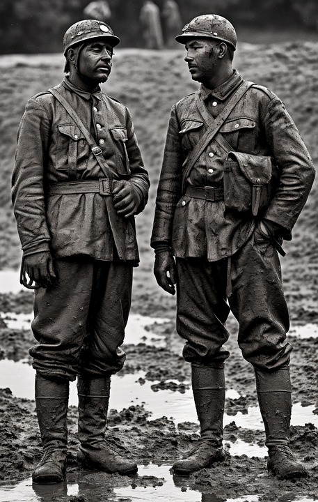Download Retro Soldiers, Soldiers, Soldiers Walking. Royalty-Free Stock ...