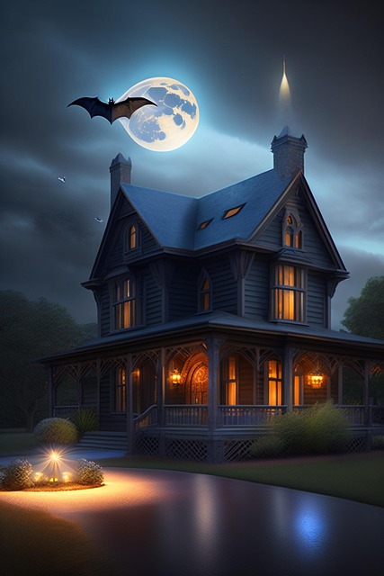 Download Ai Generated, Haunted House, House. Royalty-Free Stock ...