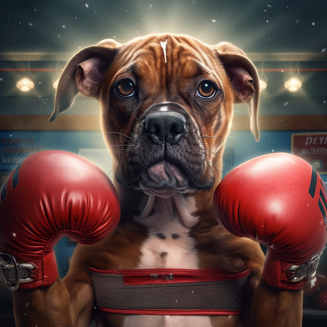 Download Cute Dog Boxing Gloves Ring Royalty-Free Stock Illustration ...