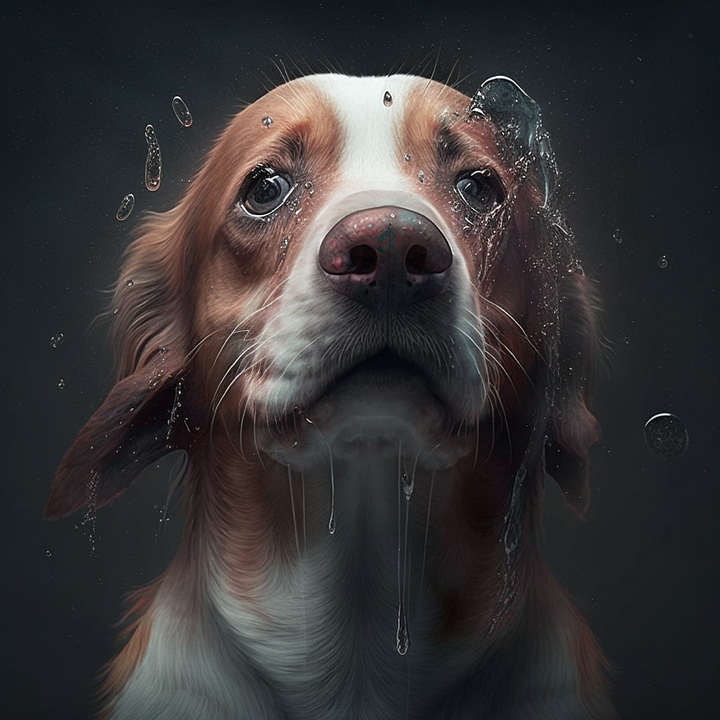 Download Emotional Dog, Crying Dog, Dog With Blood. Royalty-Free Stock ...