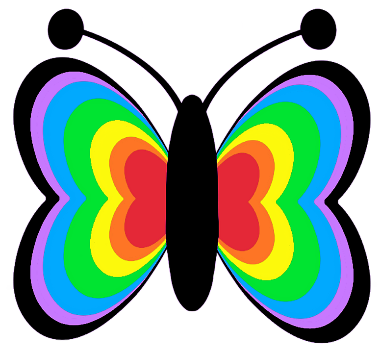 Download Cute, Rainbow, Butterfly. Royalty-Free Stock Illustration ...