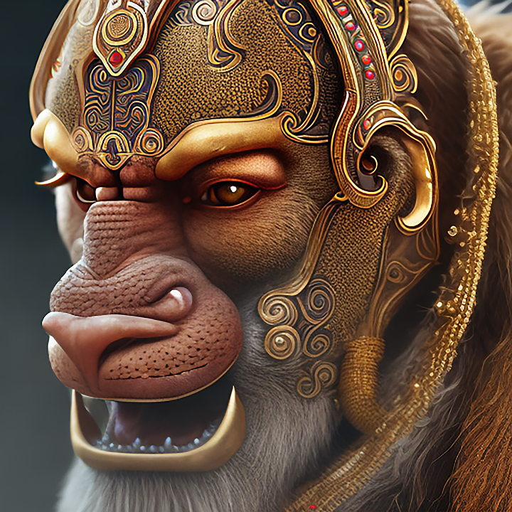 Download Hanuman, India, Portrait. Royalty-Free Stock Illustration ...