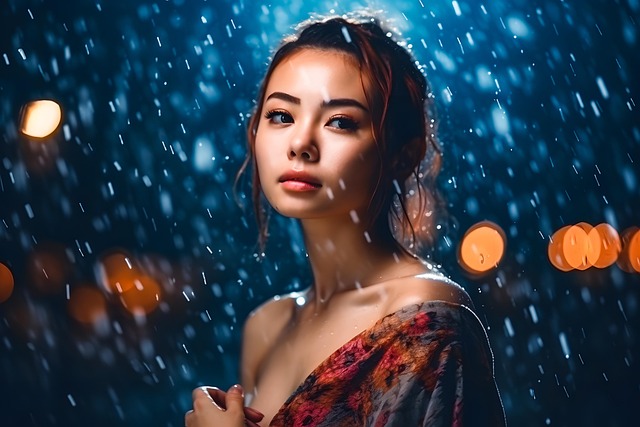 Download Woman, Rain, Portrait. Royalty-Free Stock Illustration Image ...