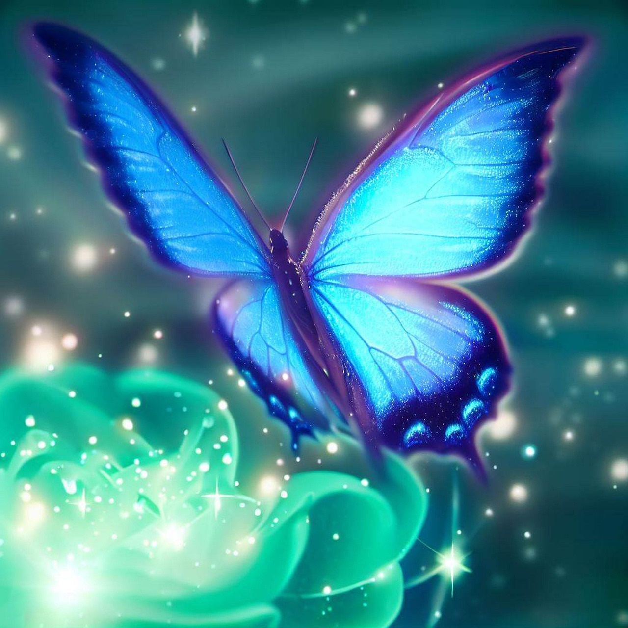 Papillon Bleu Vert - Photo gratuite sur Pixabay