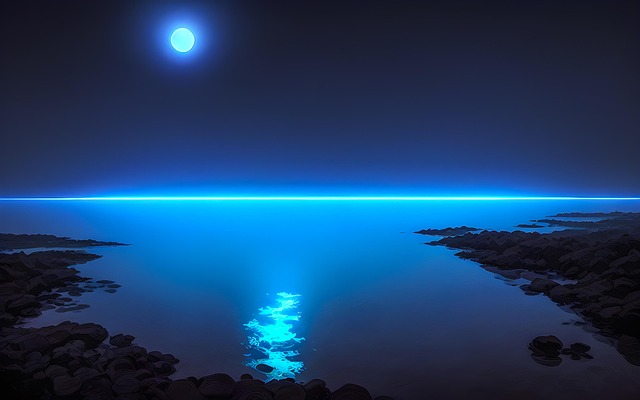 Download Blue, Moon, Sea. Royalty-Free Stock Illustration Image - Pixabay