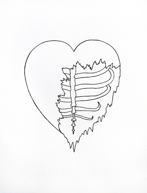 Un Cœur Dessin Simple Déchiré - Photo gratuite sur Pixabay - Pixabay