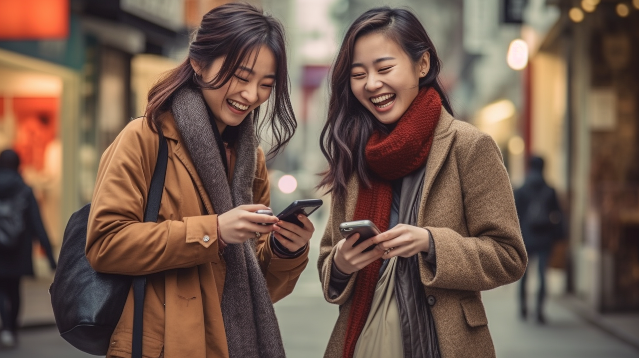 Download Women, Asian, Friends. Royalty-Free Stock Illustration Image ...