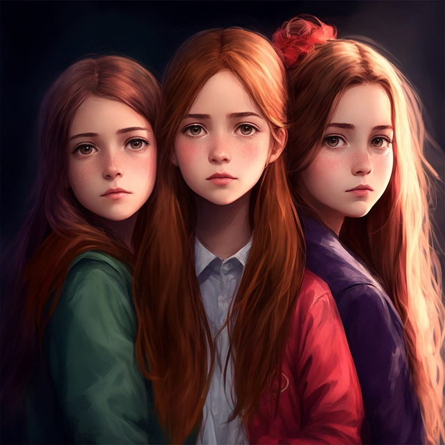 Download Girls, Three, Friends. Royalty-Free Stock Illustration Image ...