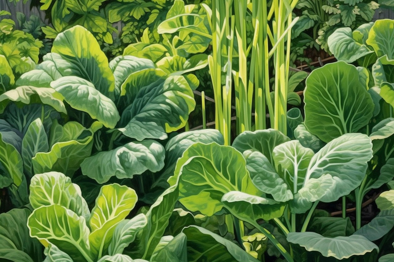 Download Ai Generated, Vegetable Garden, Leafy Greens. Royalty-Free ...