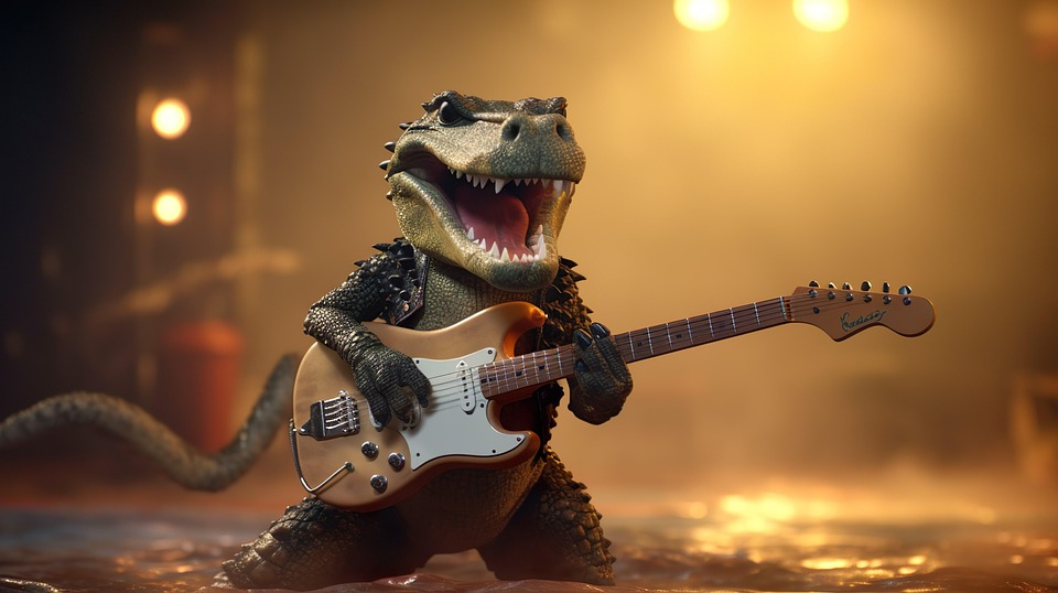 Download Crocodile, Alligator, Musician. Royalty-Free Stock ...