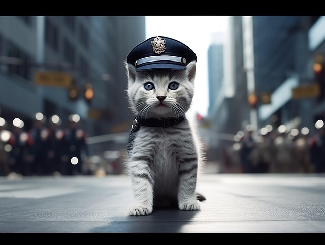 Download Cat, Kitten, Police. Royalty-Free Stock Illustration Image ...