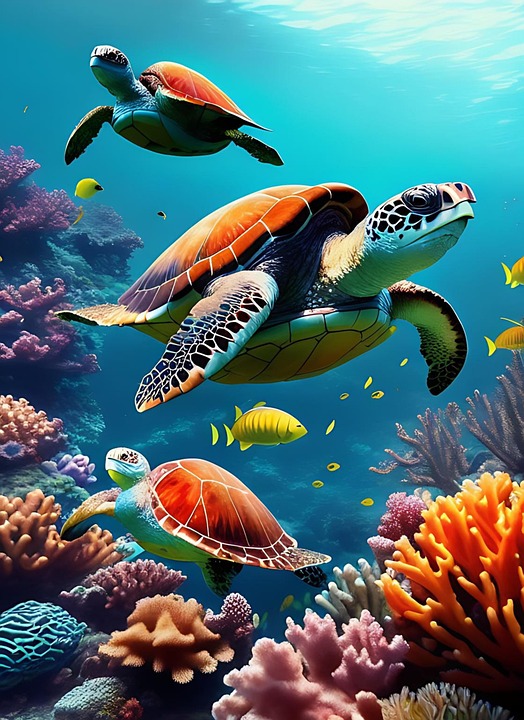 Mer Tortue Sous-Marin - Image gratuite sur Pixabay