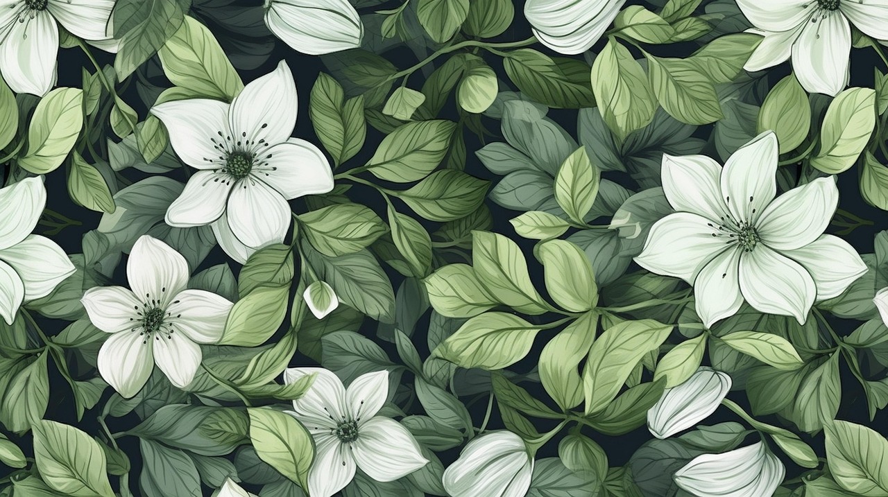 Download Ai Generated, Flowers, Leaves. Royalty-Free Stock Illustration ...
