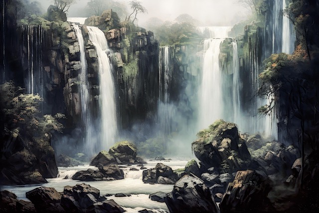 Download Ai Generated, Waterfall, Fantasy. Royalty-Free Stock ...