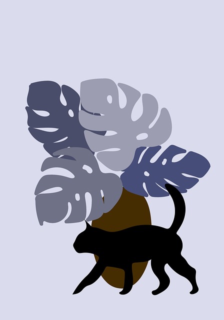 Download Monstera, Pet, Cat. Royalty-Free Stock Illustration Image ...