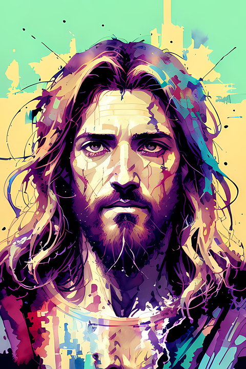 Download Digital Illustration, Jesus Christ, Comic Style. Royalty-Free ...