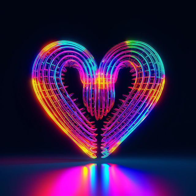 Download Ai Generated, Heart, Neon. Royalty-Free Stock Illustration ...