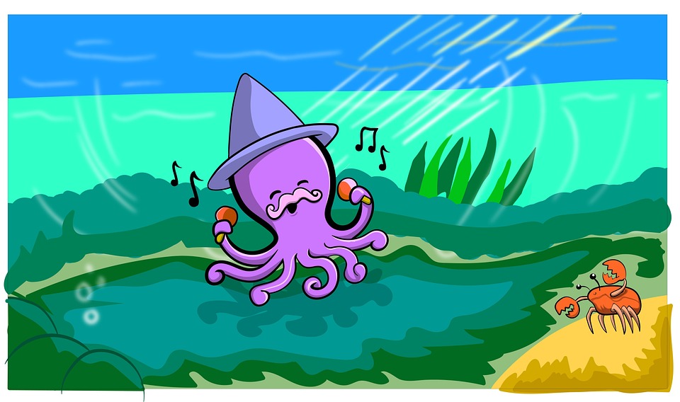 Download Octopus Crab Singing Royalty Free Stock Illustration Image Pixabay