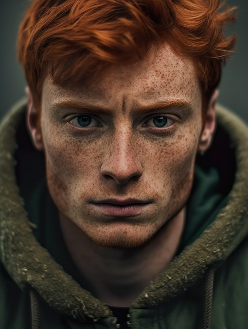 Download Close-Up Portrait, Red Hair, Loose Waves Hairstyle. Royalty ...