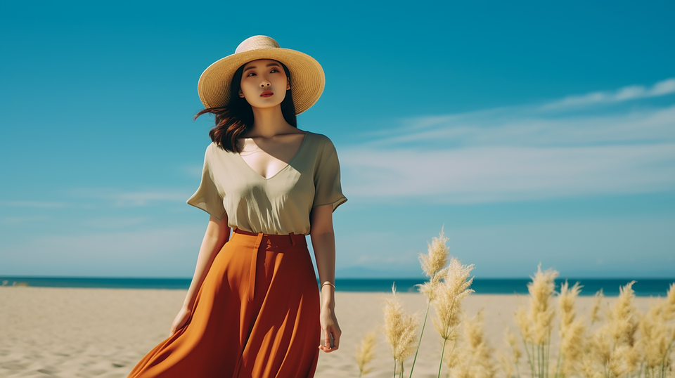 Download Woman Beach Smile Royalty Free Stock Illustration Image