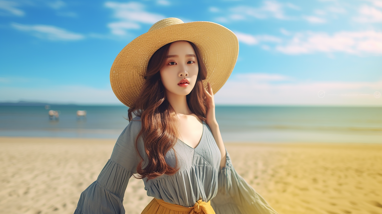Download Woman Beach Smile Royalty Free Stock Illustration Image