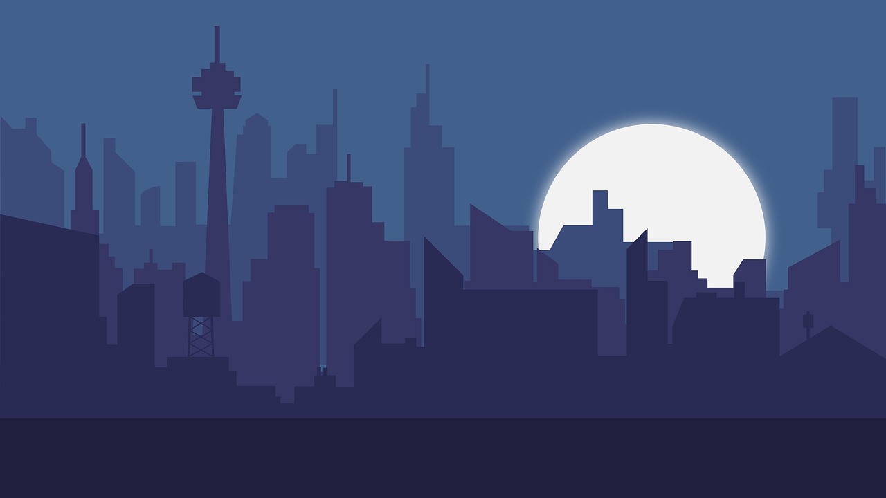 Moon Night Scene 1280x720 Night Scene. The Moon Is Reflected In