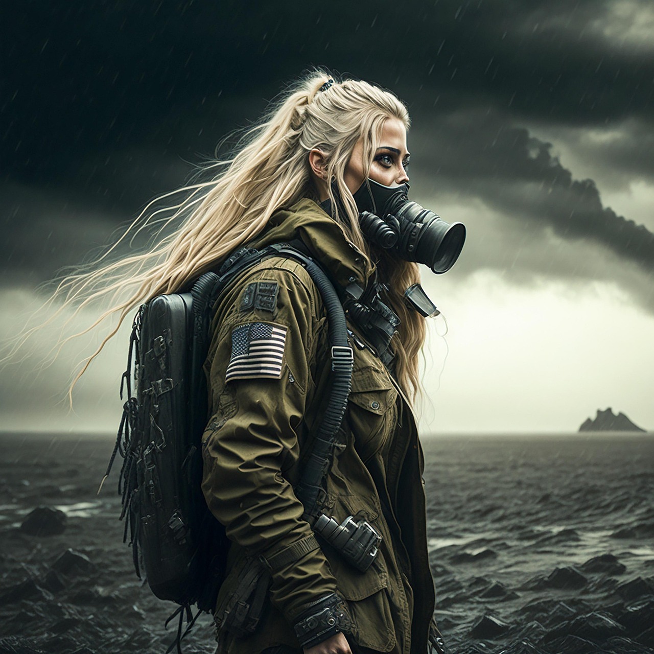 Download Girl, Apocalypse, Devastation. Royalty-Free Stock Illustration ...