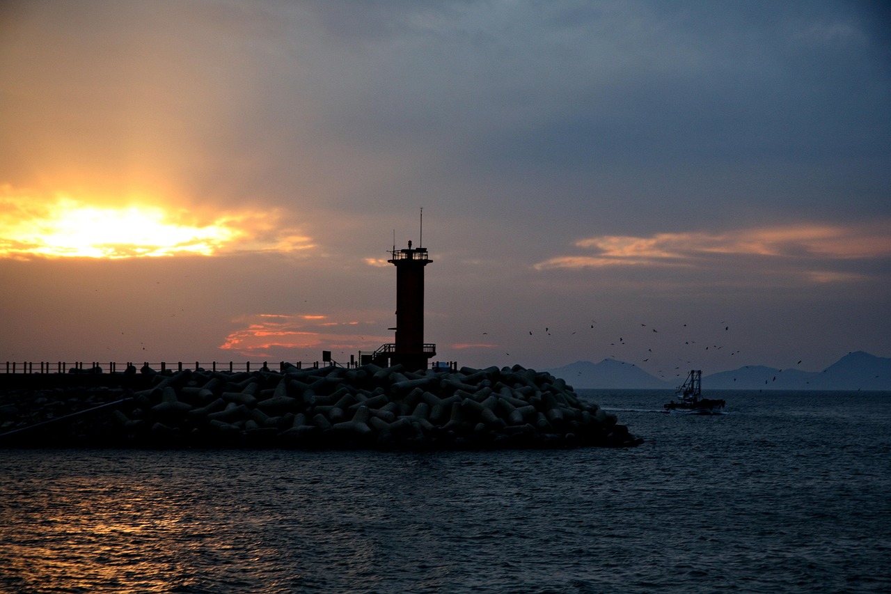 Lighthouse Sunset Sea - Free photo on Pixabay