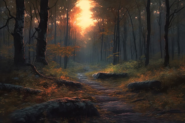 Download Ai Generated, Path, Trees. Royalty-Free Stock Illustration ...