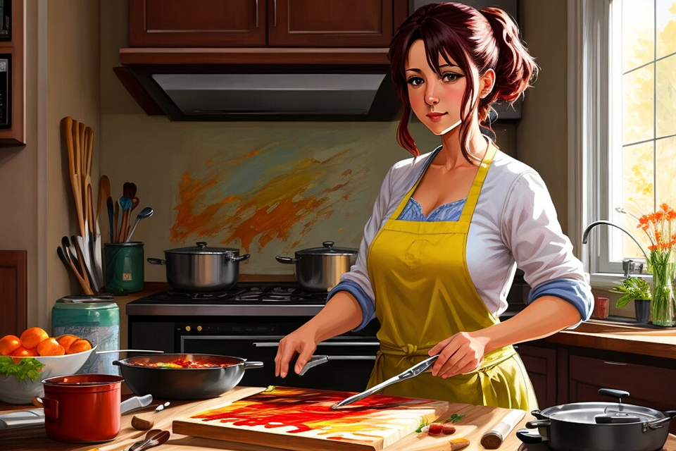 Download Ai Generated, Woman, Cook. Royalty-Free Stock Illustration ...