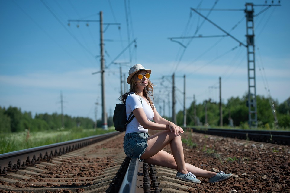 Rails Railway Woman - Free photo on Pixabay - Pixabay