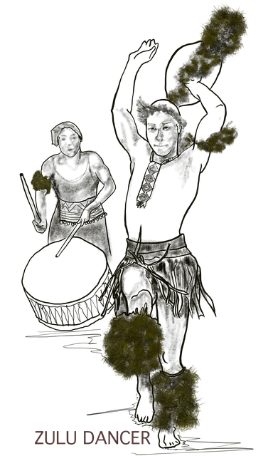 Download Zulu Dancer, Drummer, African Dancers. Royalty-Free Stock ...